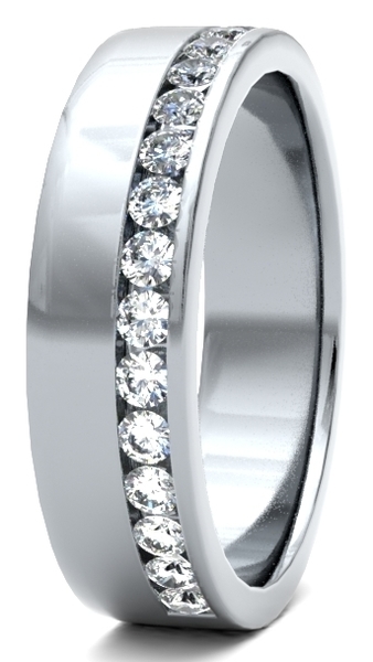 Diamond Set Round Brilliant Cut, Offset Channel | SP GREEN & Co